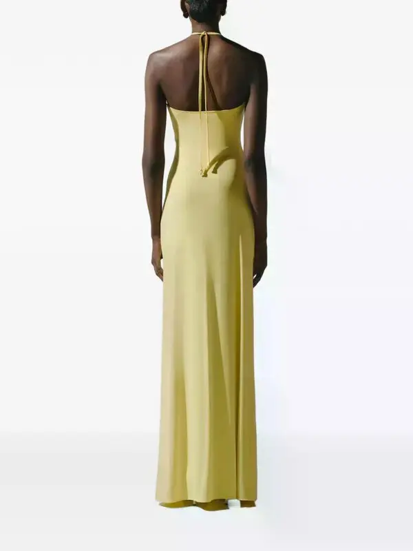 BAOBAB Romina Ruched Cut-out Maxi Dress - Yellow