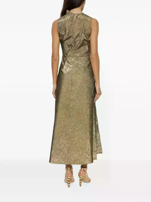 Ulla Johnson Ruched Metallic-effect Maxi Dress