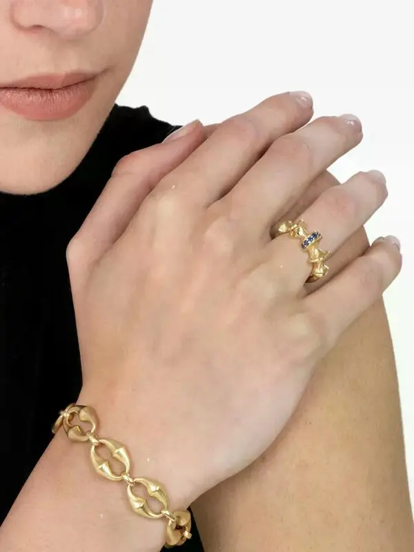 Vram 18k Yellow Blue Sapphire Ring - Gold
