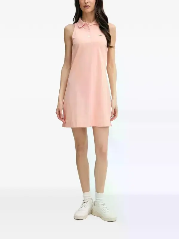 Lacoste Sleeveless Mini Polo Dress With Piqué Texture