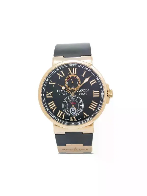 ULYSSE NARDIN Maxi Marine 43mm Rose Gold Watch - Black