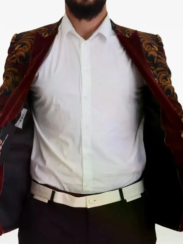 Dolce & Gabbana Baroque-print Blazer - Blue