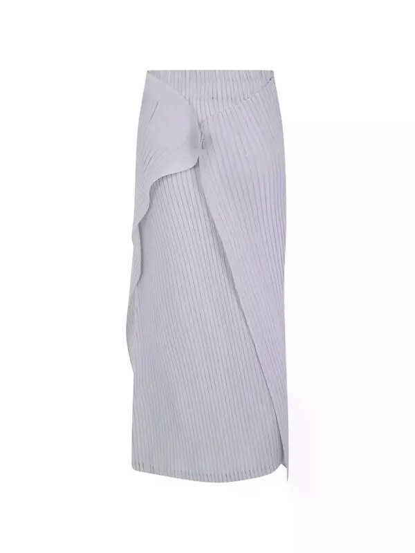 Issey Miyake Pleated Maxi Skirt - Grey