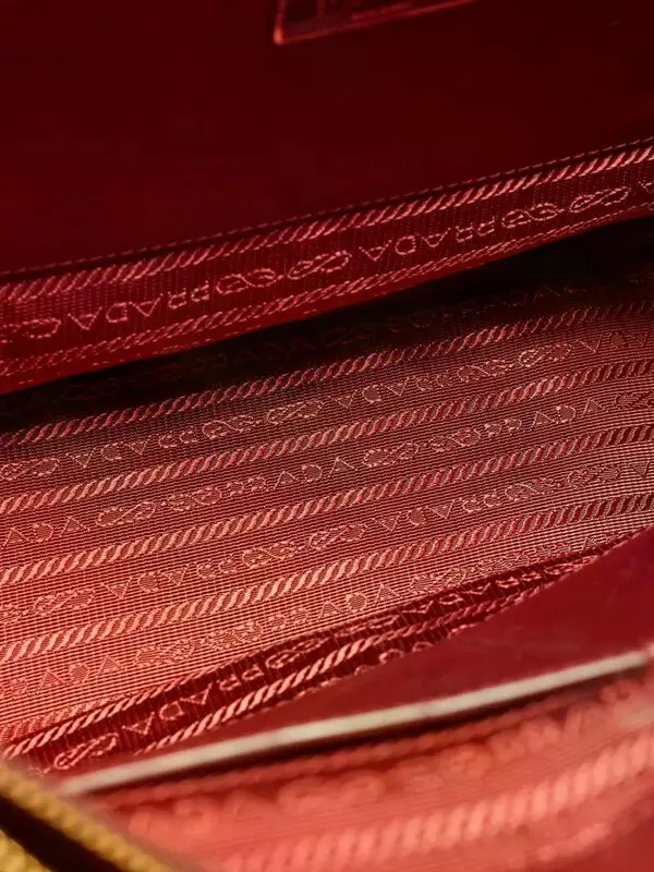 Prada Saffiano Double Zip Tote Bag - Red
