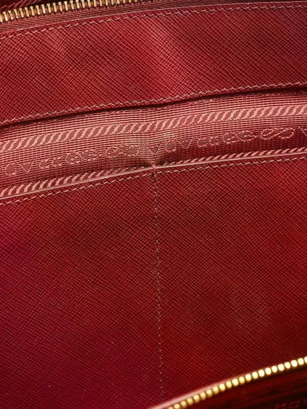 Prada Saffiano Double Zip Tote Bag