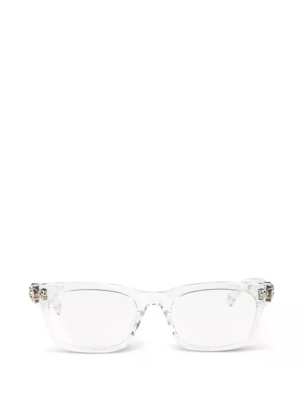 Chrome Hearts Rectangle Frame Eyeglasses - White