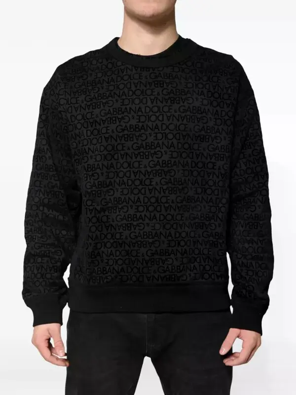 Dolce & Gabbana Logo Print Crew Neck Sweater