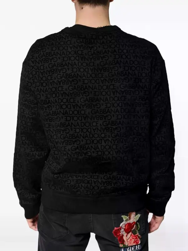 Dolce & Gabbana Logo Print Crew Neck Sweater
