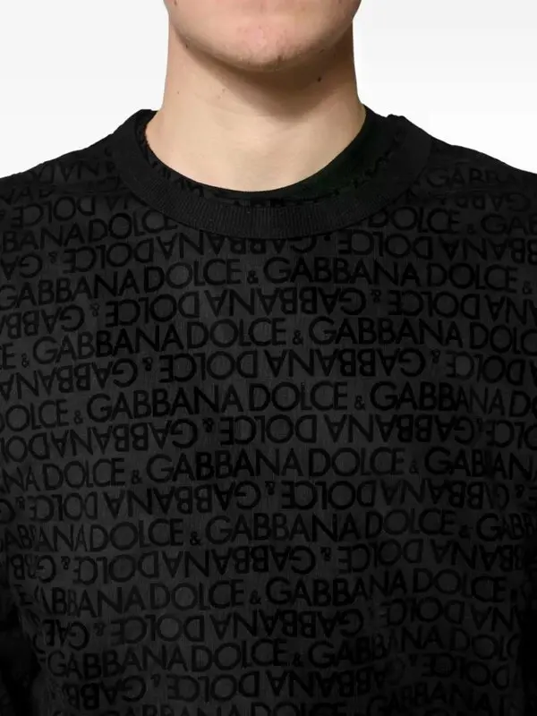 Dolce & Gabbana Logo Print Crew Neck Sweater