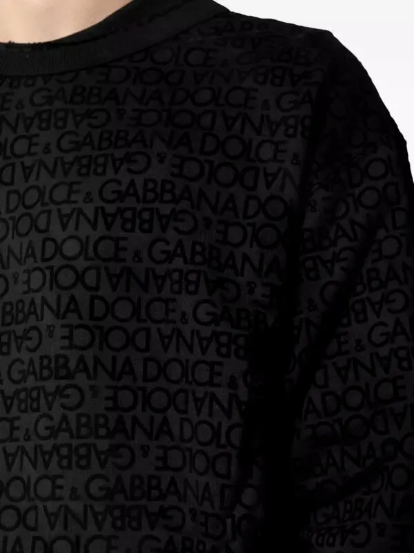 Dolce & Gabbana Logo Print Crew Neck Sweater