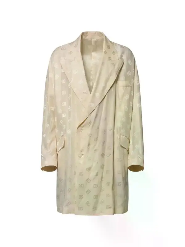 Dolce & Gabbana Monogram-pattern Double-breasted Blazer