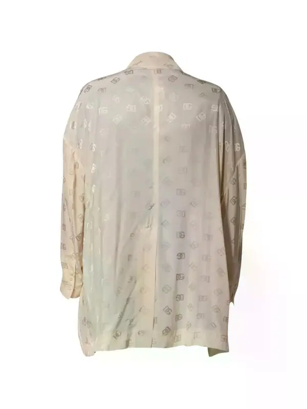 Dolce & Gabbana Monogram-pattern Double-breasted Blazer