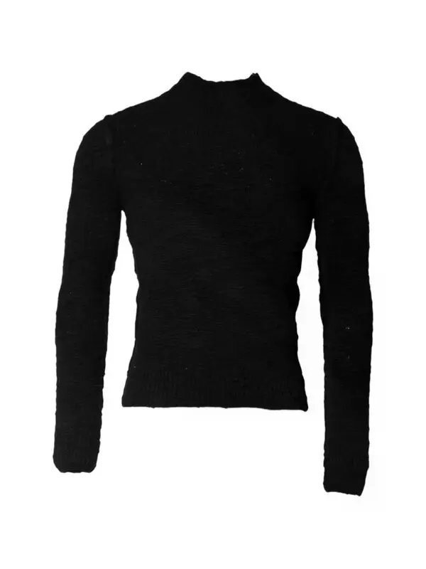 Dolce & Gabbana Textured Knit Mock Neck Sweater