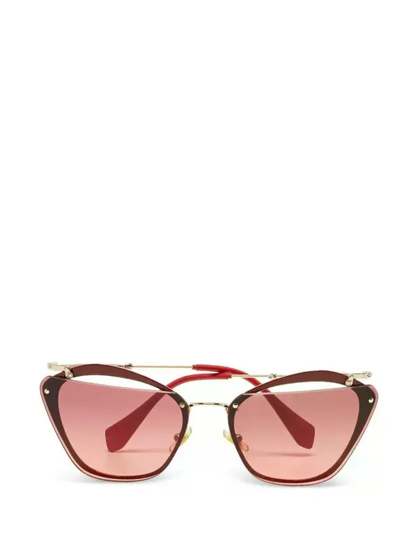 Miu Miu Cat Eye Frame Sunglasses - Red