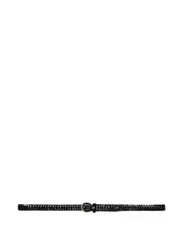 Dragon Diffusion Braided Leather Belt - Black