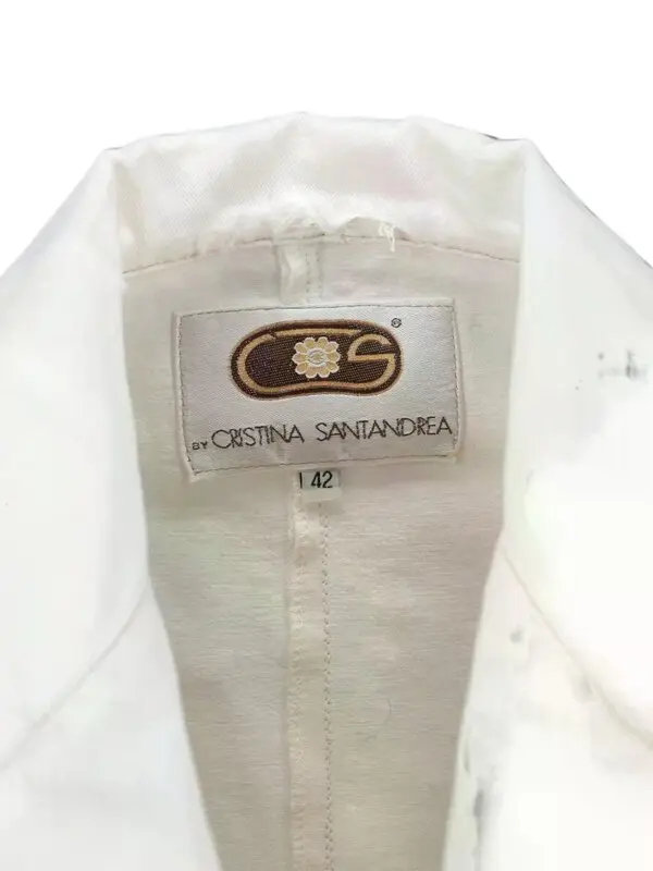Vintage Cristina Santandrea Cotton Crest Patch Blazer