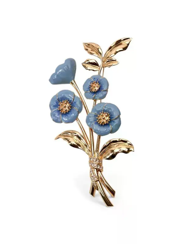 Carolina Herrera Tone Floral Brooch