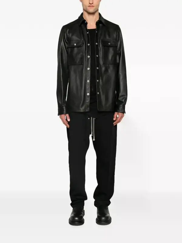 Rick Owens Outershirt Leather Shirt Jacket