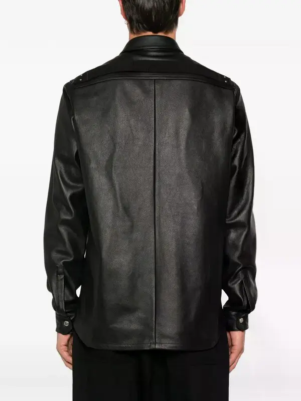 Rick Owens Outershirt Leather Shirt Jacket
