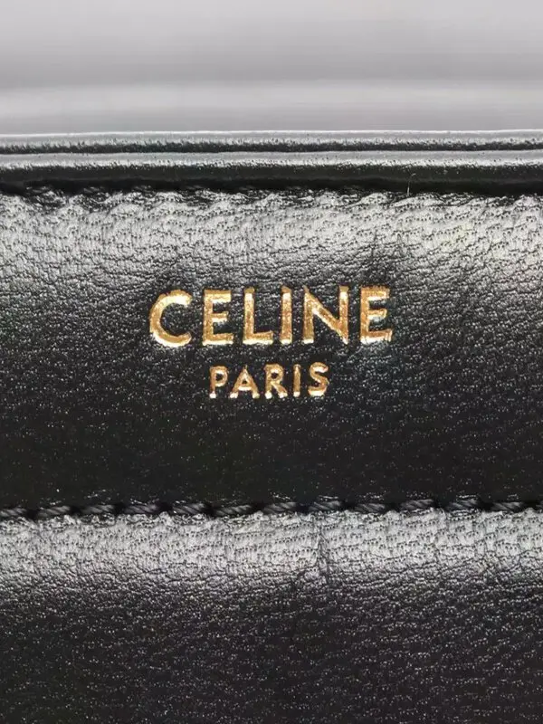 Celine Leather Matelasse Chain Shoulder Bag