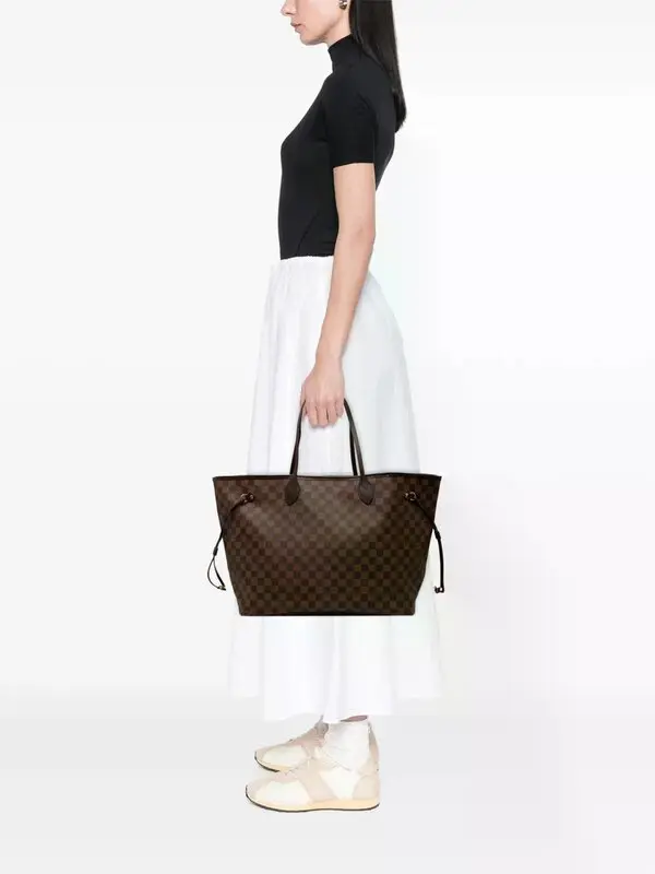 LOUIS VUITTON 2009 Damier Ebene Neverfull Gm Tote Bag - Brown