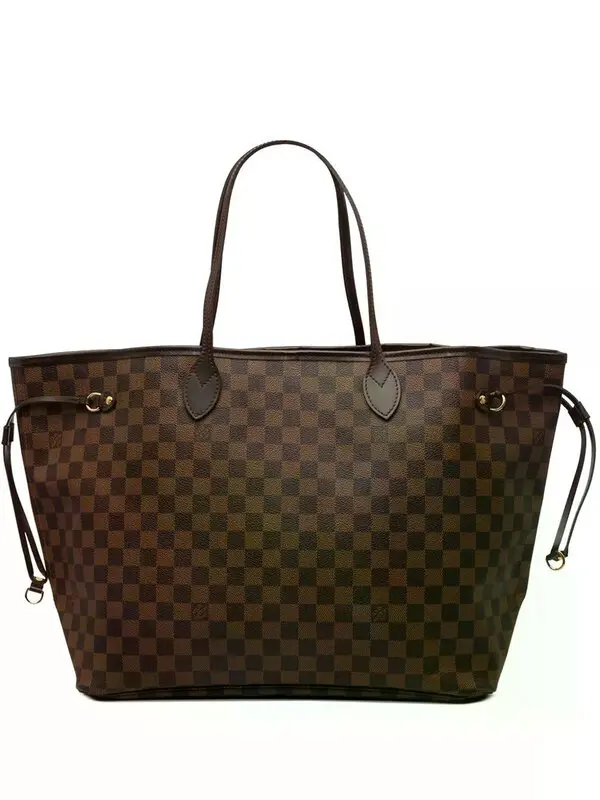 LOUIS VUITTON 2009 Damier Ebene Neverfull Gm Tote Bag - Brown
