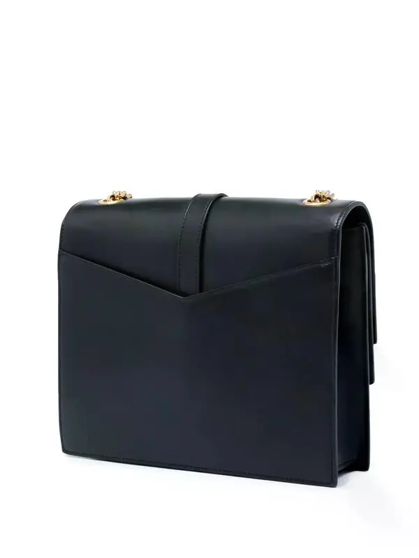 Saint Laurent Medium Leather Monogram Sulpice Crossbody Bag - Black