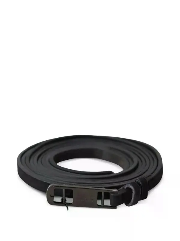 Costume National Skinny Belt With Logo Buckle - Black