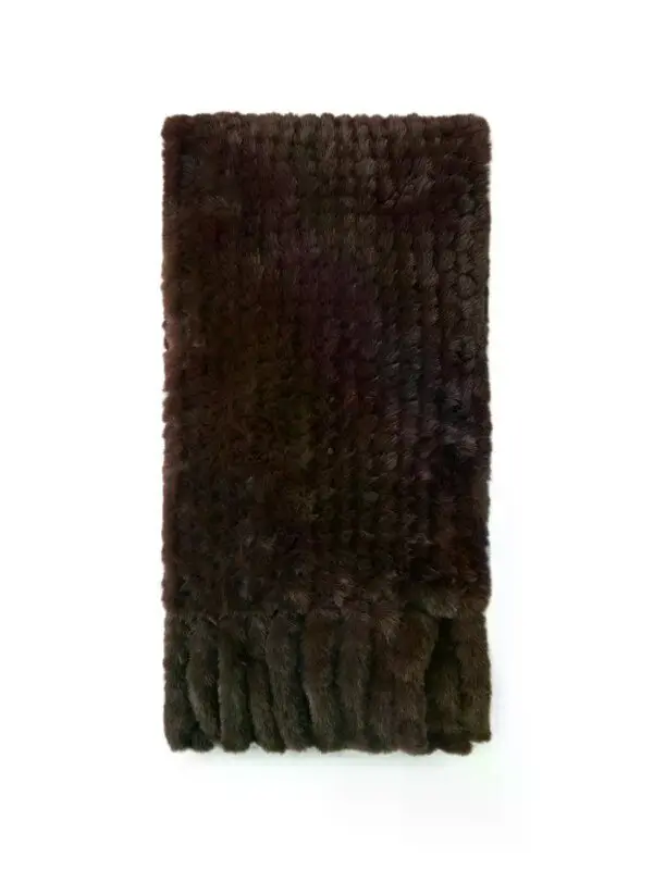 Pinko Faux-fur Fringed Scarf - Brown