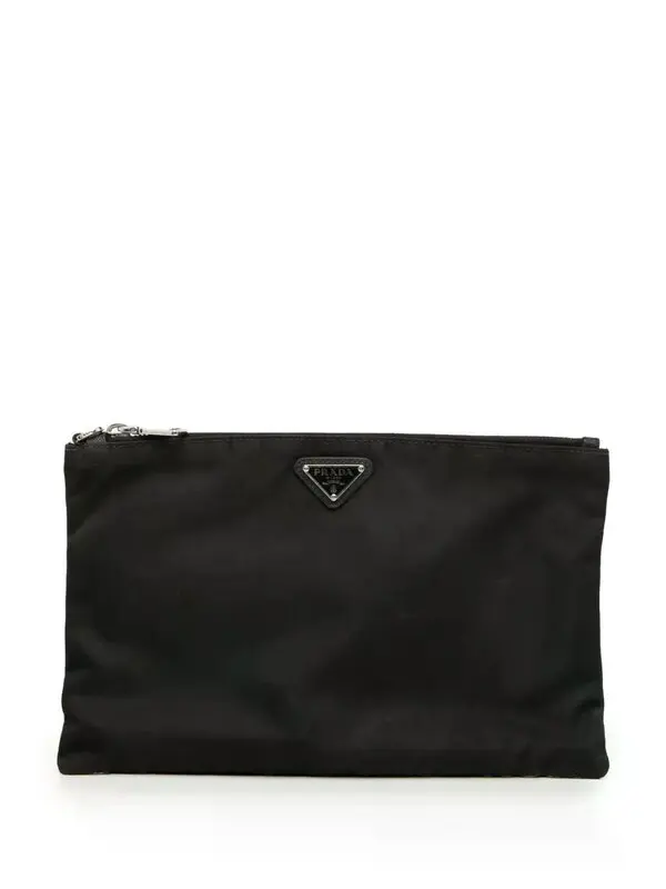 Prada Tessuto Zip Clutch Bag