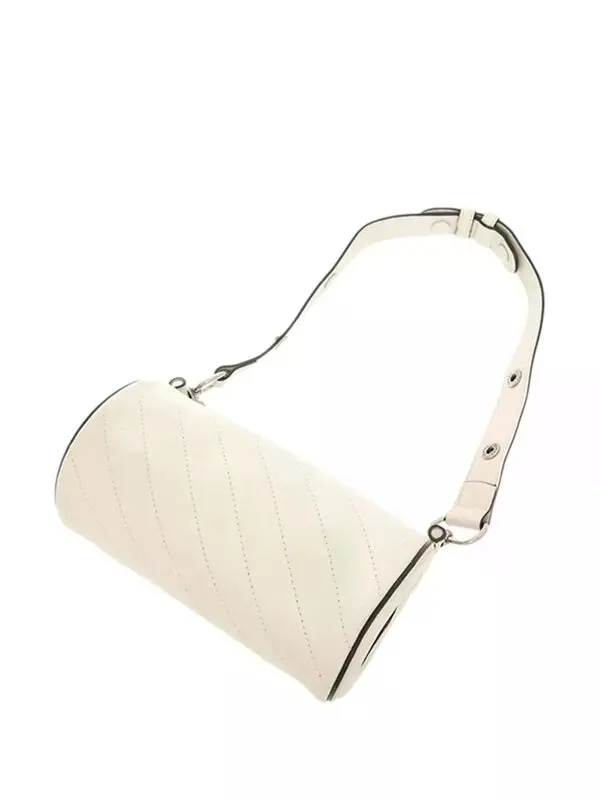 Gucci Leather Blondie Barrel Shoulder Bag - White