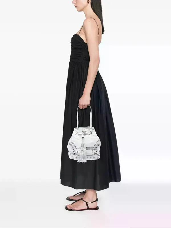 Prada Soft Calf Studded Bucket Bag