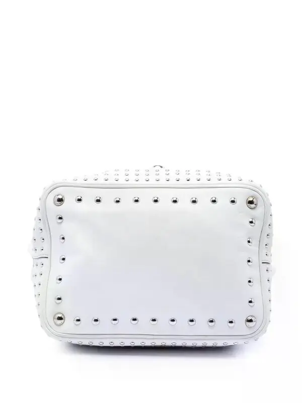 Prada Soft Calf Studded Bucket Bag