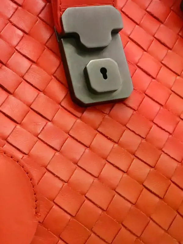 Bottega Veneta Small Nappa Intrecciato Roma Satchel - Orange