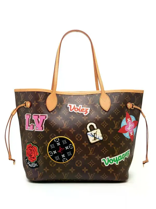 LOUIS VUITTON Monogram Patches Neverfull Mm Tote Bag