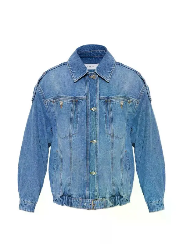 IRO PARIS Belted-hem Denim Jacket