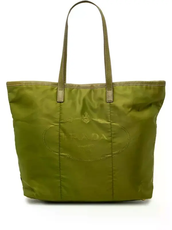 Prada Tessuto Canapa Logo Tote Bag
