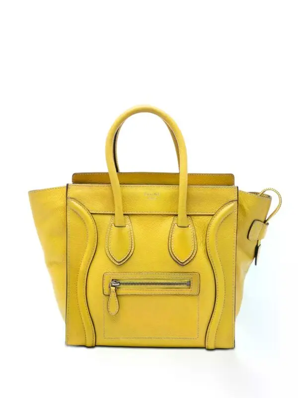 Celine Micro Luggage Tote Bag - Yellow
