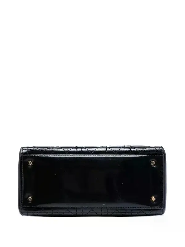 Dior Patent Cannage Lady Satchel - Black