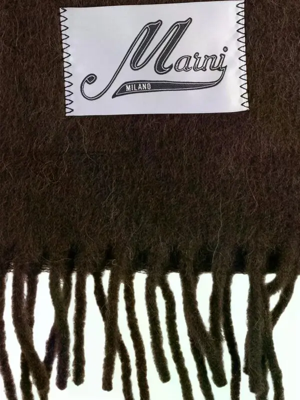 Marni Logo-patch Fringed Scarf
