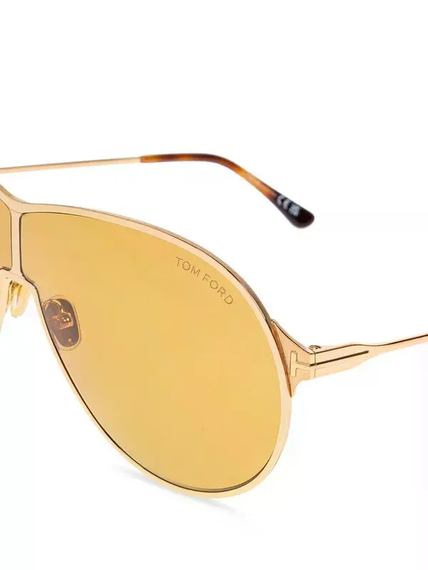 TOM FORD Gaia Aviator Sunglasses - Brown