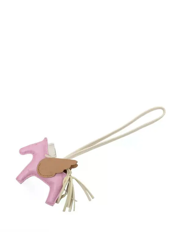 Hermès 2021 Milo Lambskin And Swift Grigri Rodeo Pegase Bag Charm Pm Keychain - Pink