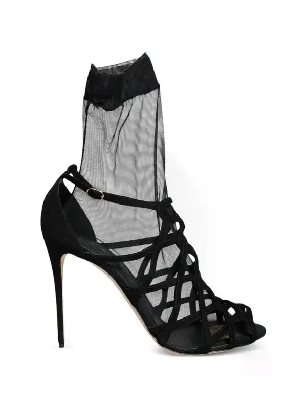 Dolce & Gabbana Mesh Panel Cage Stiletto Heeled Sandals
