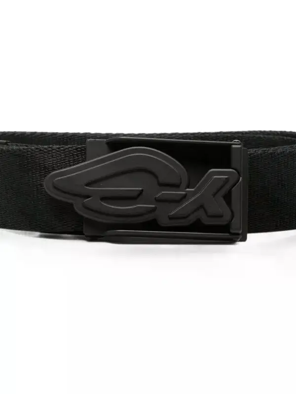 Y3 Woven Belt With Logo Plaque