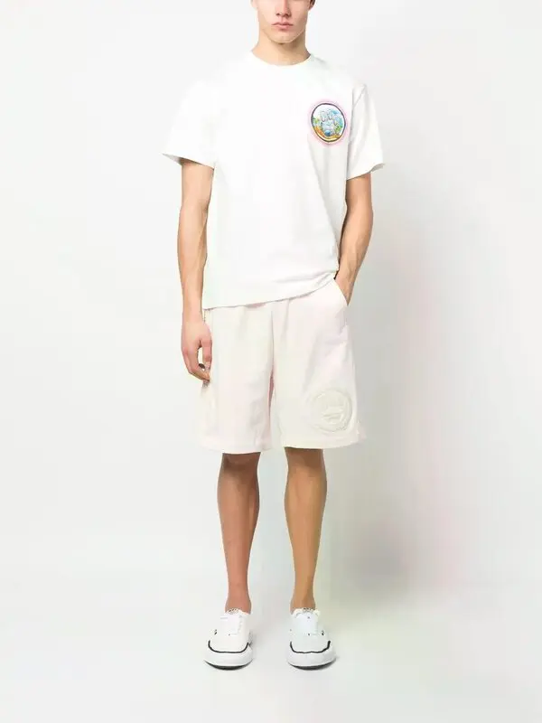BARROW Logo Patch Cotton Track Shorts