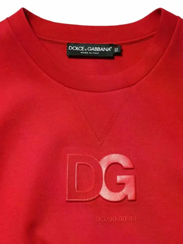 Dolce & Gabbana 3d Dg Logo Cotton Sweatshirt