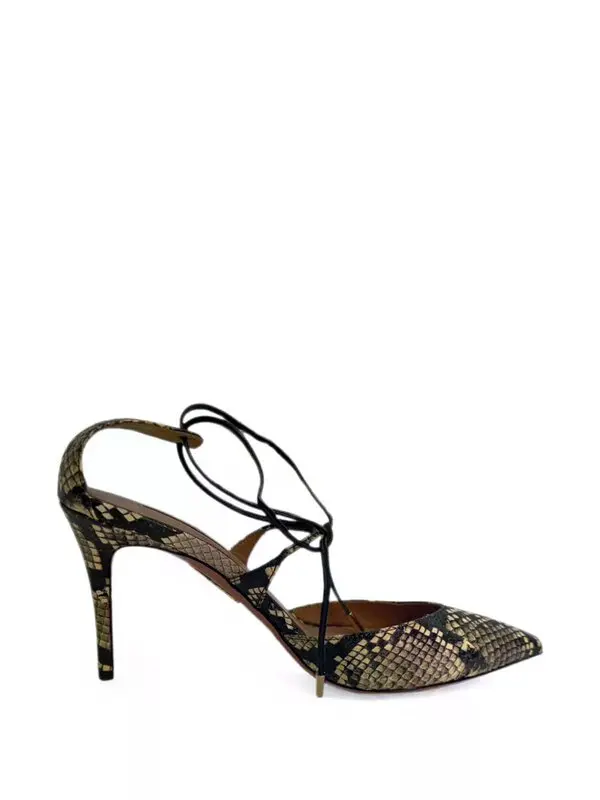 AQUAZZURA Snakeskin-effect Stiletto Pumps