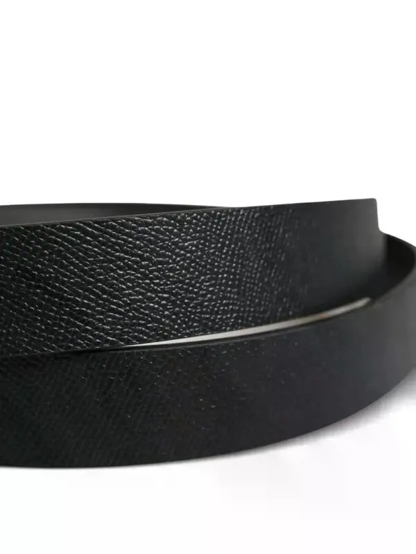 Dolce & Gabbana Logo Plaque Leather Belt