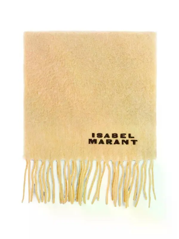 Isabel Marant Étoile Firny Logo-embroidered Scarf - Yellow