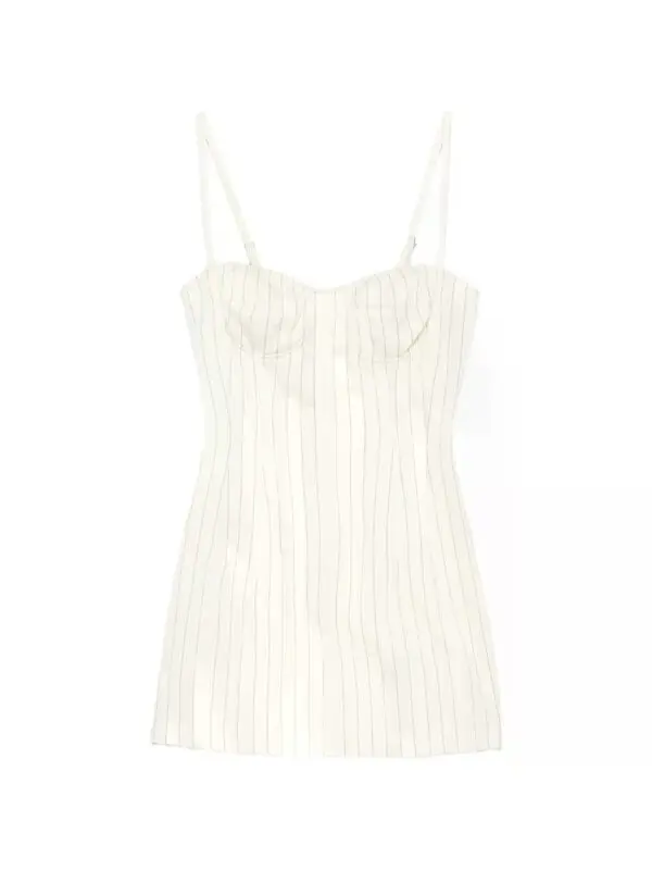 DONDUP Pinstripe Corset Mini Dress